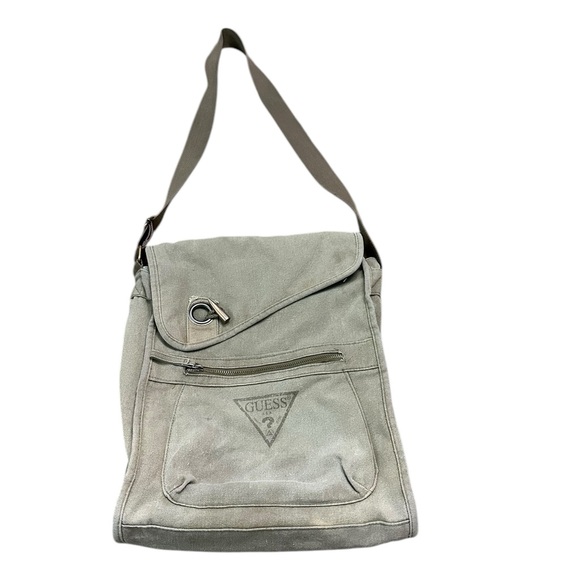 Guess | Bags | Guess Canvas Army Green Crossbody Messenger Bag | Poshmark